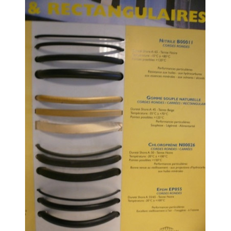 Corde profil rond EPDM pour réalisation joint d'étanchéité