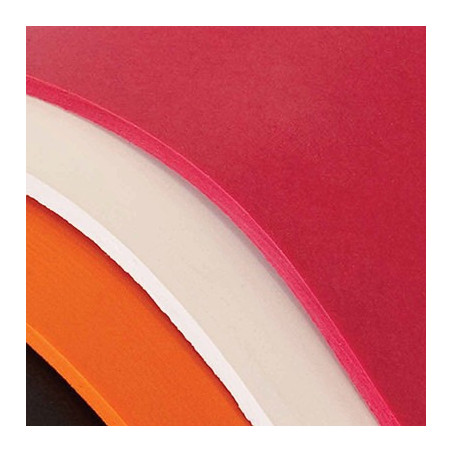 Caoutchouc Linatex® 40 sh rouge avec 1 face rugueuse